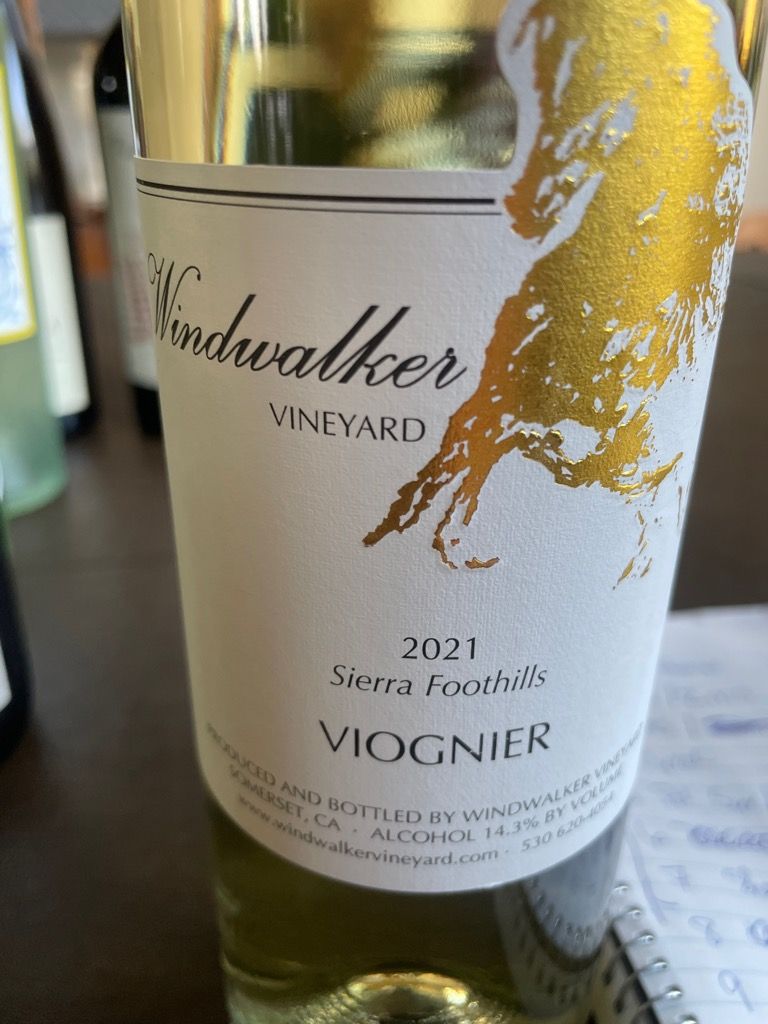 2021 Windwalker Vineyard Viognier, USA, California, Sierra Foothills ...