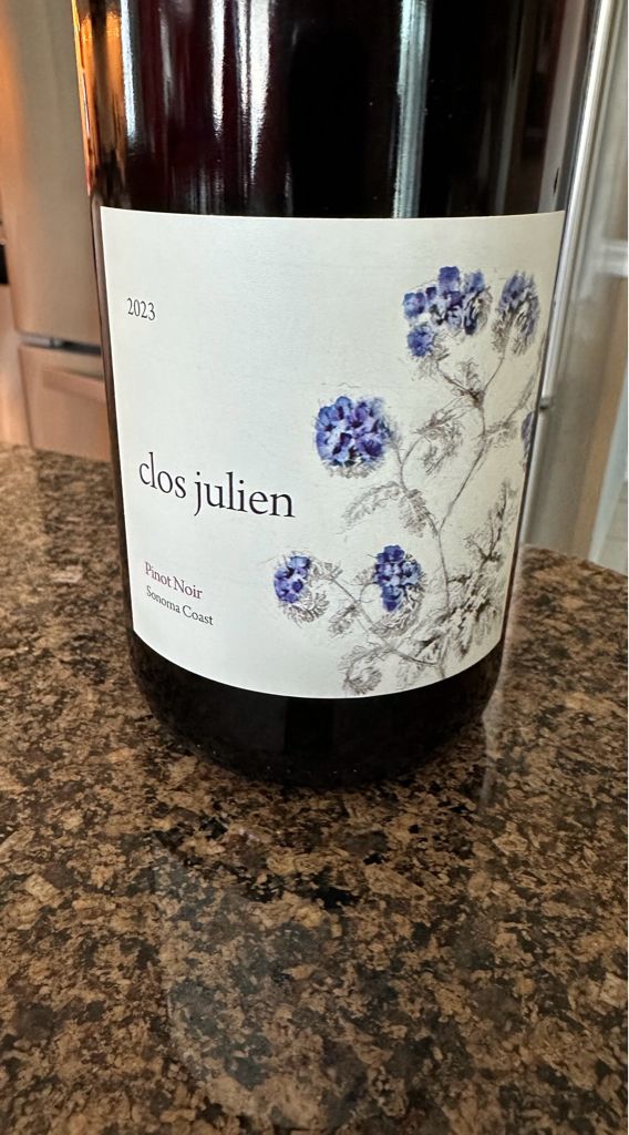2023 Clos Julien Pinot Noir Sonoma Coast, USA, California, Sonoma ...