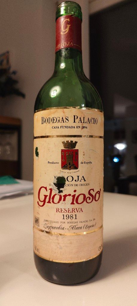 1981 Bodegas Palacio Rioja Glorioso Reserva, Spain, La Rioja, Rioja ...
