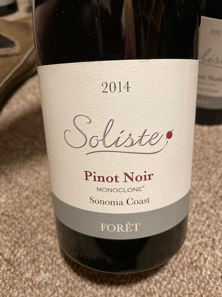 2014 Soliste Cellars Pinot Noir Foret, USA, California, Sonoma County ...