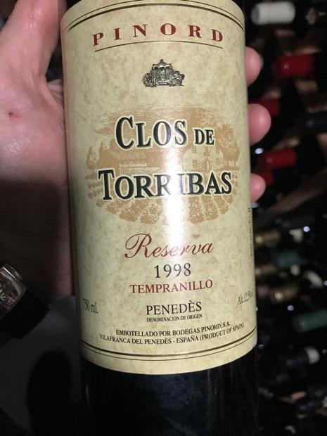 1997 Bodegas Pinord Penedès Clos de Torribas Reserva, Spain, Catalunya ...