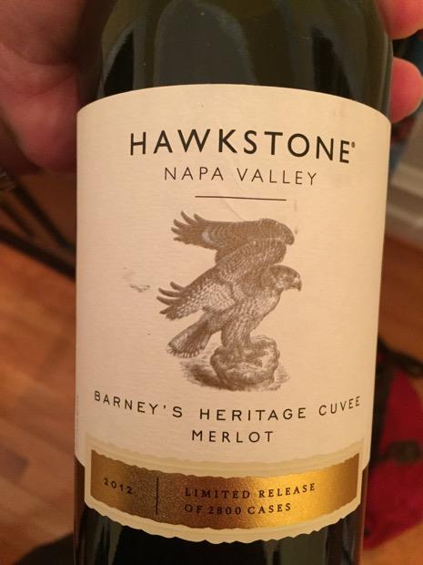 2012 Hawkstone Merlot Barney's Heritage Cuvee, USA, California, Napa ...