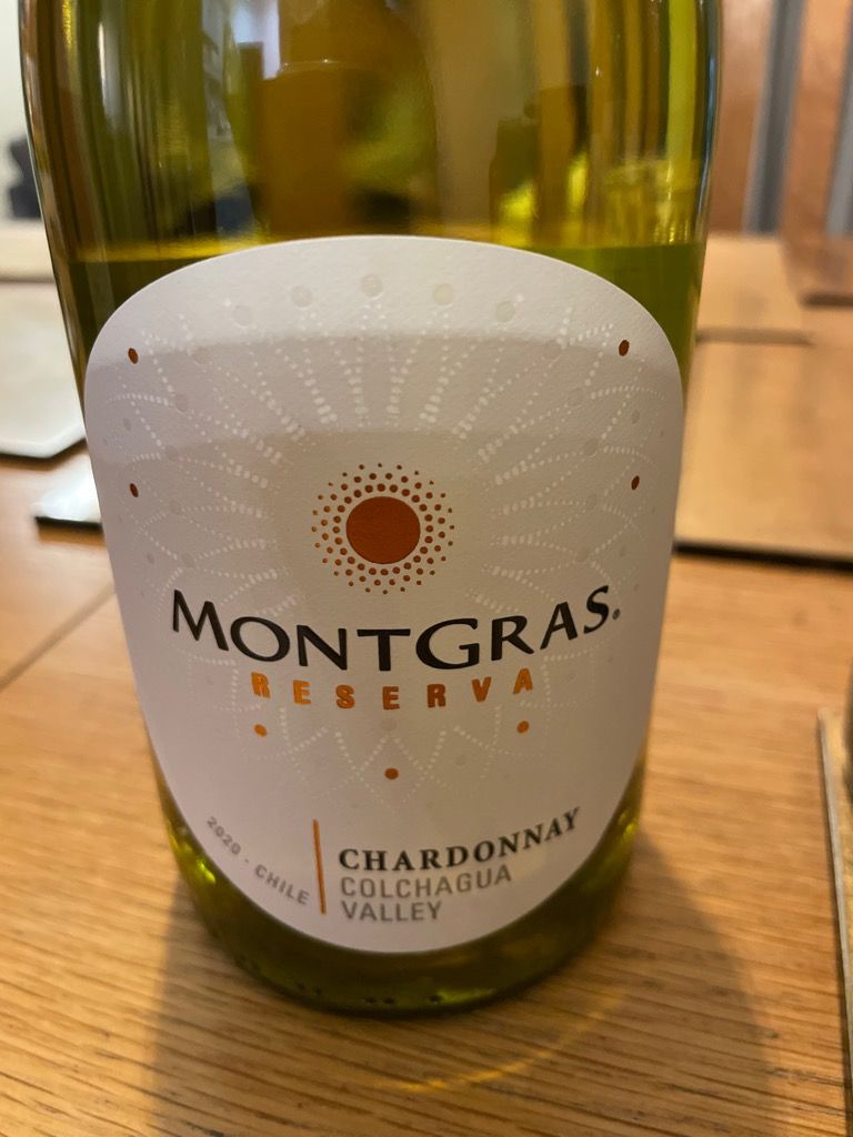 2020 MontGras Chardonnay Reserva, Chile, Rapel Valley, Colchagua Valley ...