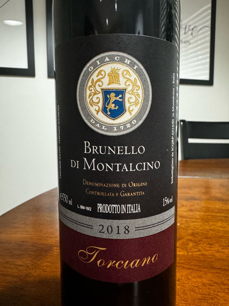2018 Torciano Brunello di Montalcino, Italy, Tuscany, Montalcino ...