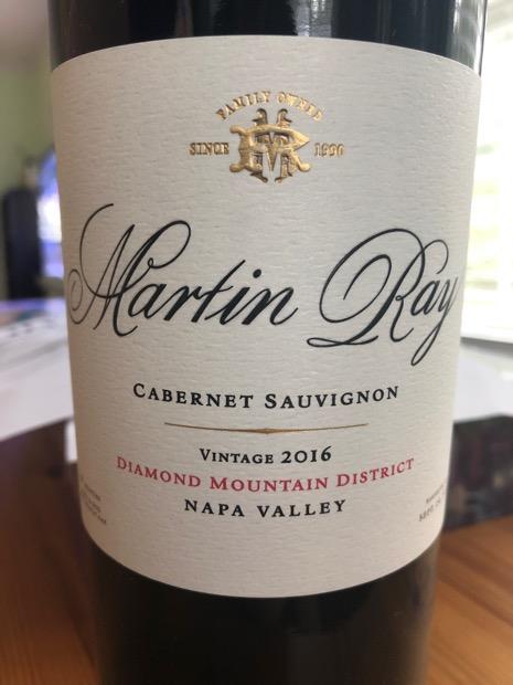 2016 Martin Ray Cabernet Sauvignon Diamond Mountain, USA, California ...