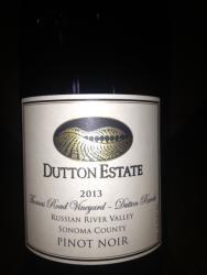 2013 Dutton Estate Pinot Noir Dutton Ranch Thomas Road Vineyard, USA ...