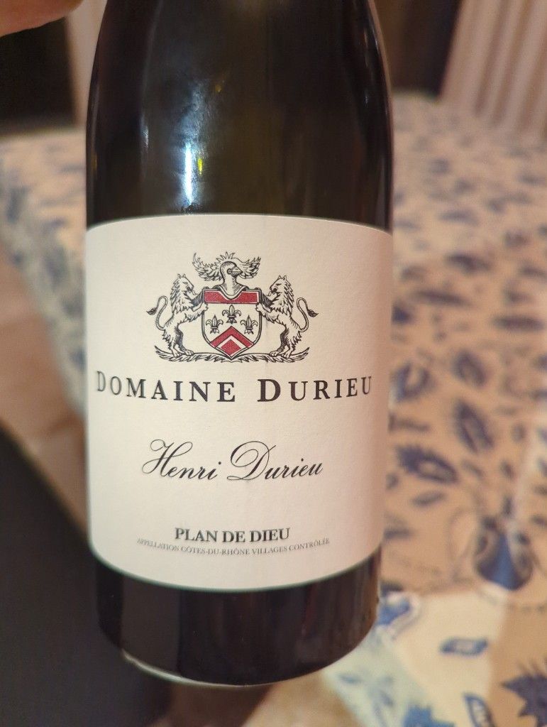 2020 Domaine Durieu Côtes du Rhône Villages Plan de Dieu Cuvée Henri ...