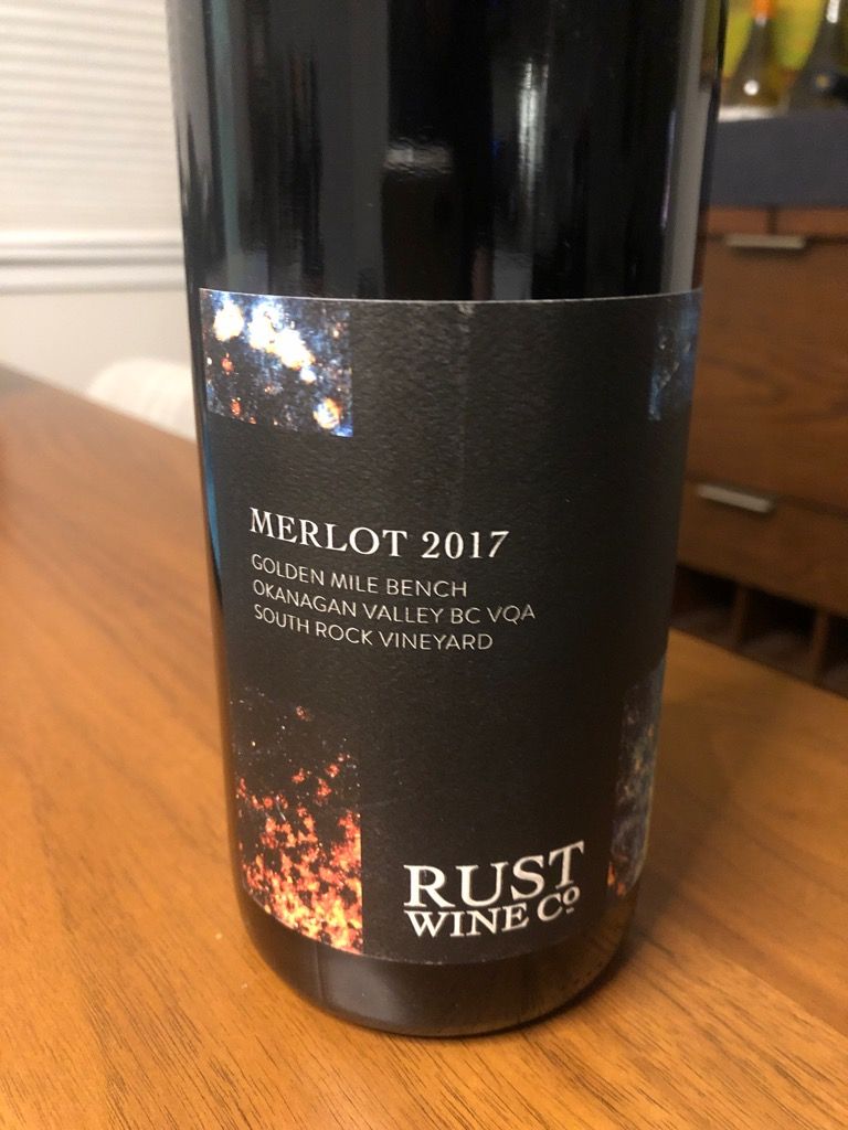 2019 Rust Wine Co Merlot, Canada, British Columbia, Okanagan Valley ...