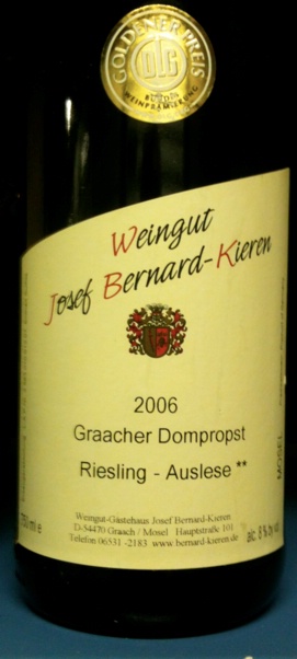 1993 Josef Bernard Kieren Graacher Domprobst Riesling Auslese ...
