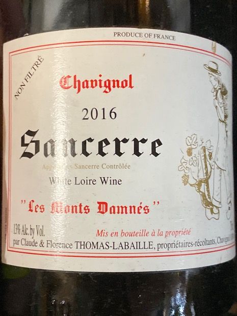 2014 Thomas-Labaille Sancerre Chavignol Cuvee Buster Les Monts Damnés ...