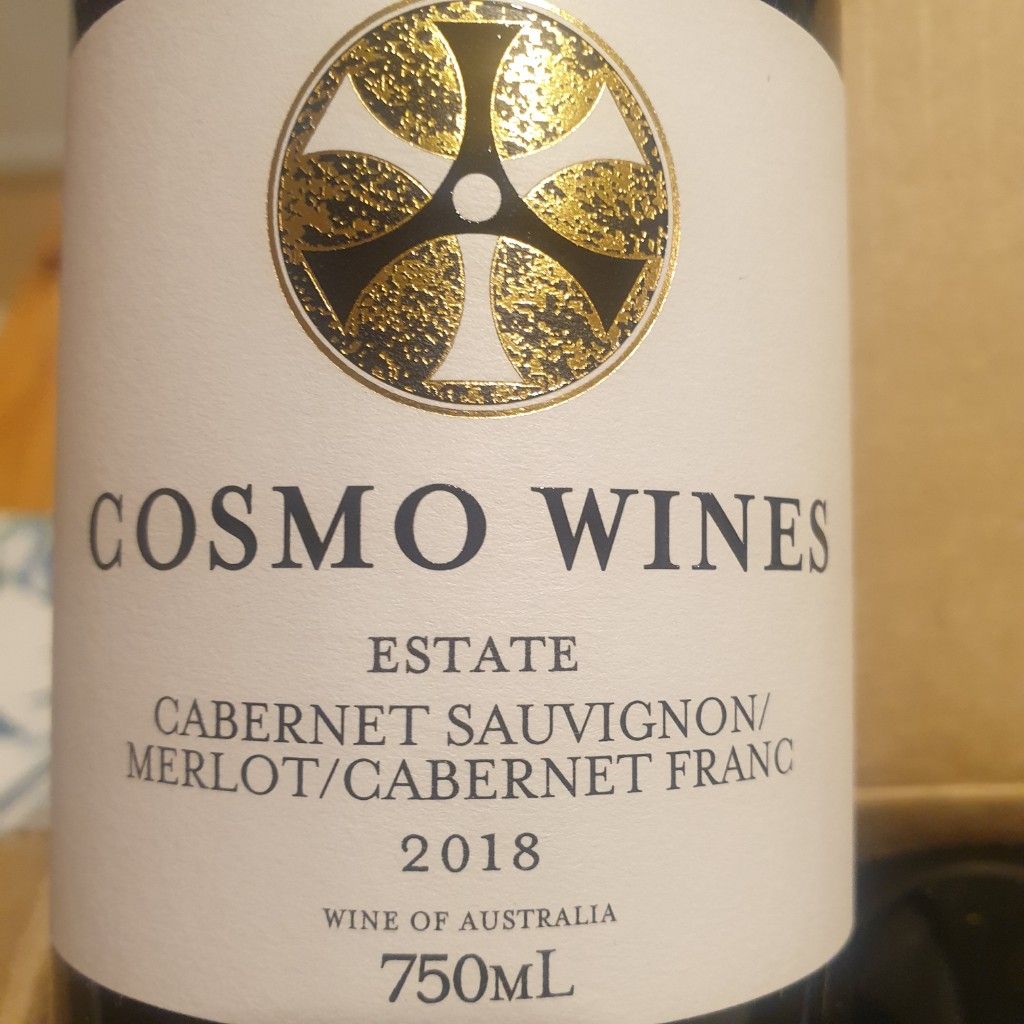 2018 Cosmo Wines Estate Cabernet Sauvignon Merlot Cabernet Franc ...