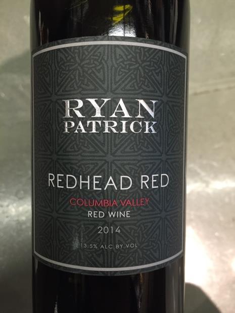 2014 Ryan Patrick Vineyards Redhead Red, USA, Washington, Columbia ...