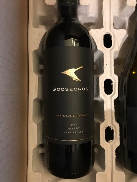2013 Goosecross Cellars Merlot State Lane Vineyard, USA, California ...