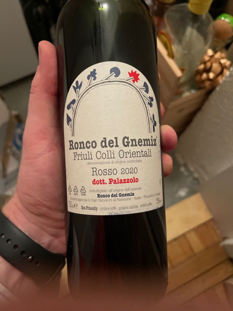 2021 Ronco del Gnemiz Friuli Rosso del Gnemiz dott. Palazzolo, Italy ...