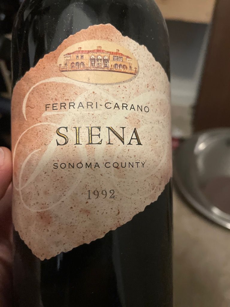 1992 Ferrari-Carano Siena, USA, California, Sonoma County - CellarTracker