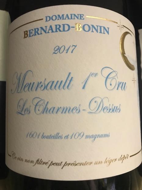 2018 Domaine Bernard-Bonin Meursault 1er Cru Les Charmes-Dessus, France ...