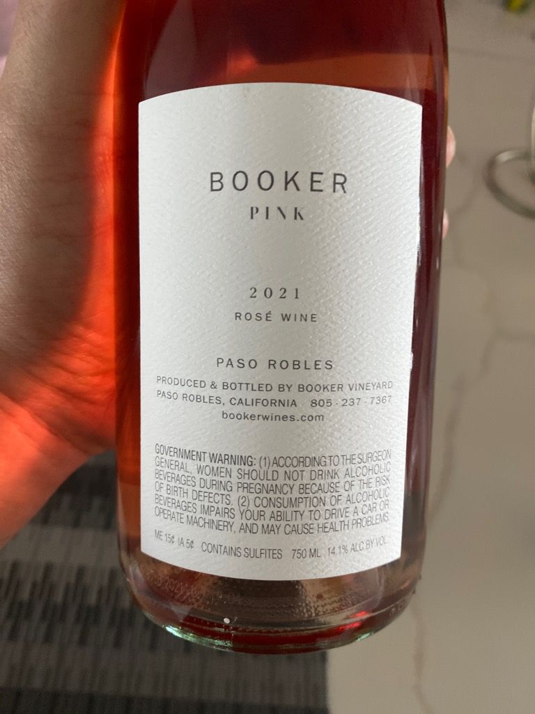 2021 Booker Vineyard Pink, USA, California, Central Coast, Paso Robles ...