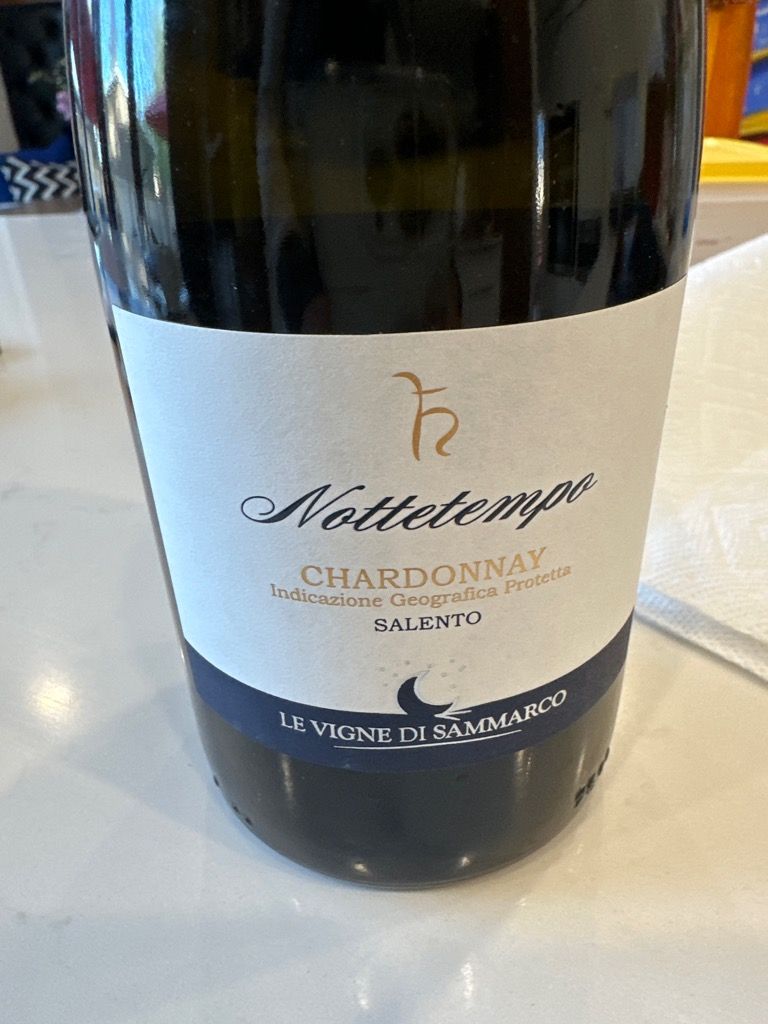 2021 Le Vigne Di Sammarco Chardonnay Nottetempo Salento IGT, Italy ...