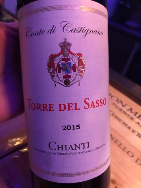 2015 Conte di Castignano Chianti Torre del Sasso, Italy, Tuscany ...