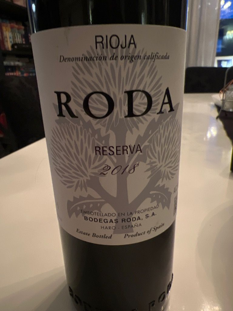 2018 Bodegas Roda Rioja Roda Reserva, Spain, La Rioja, La Rioja Alta ...