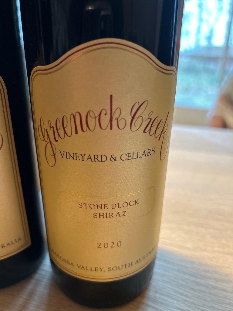 2020 Greenock Creek Shiraz Stone Block, Australia, South Australia ...