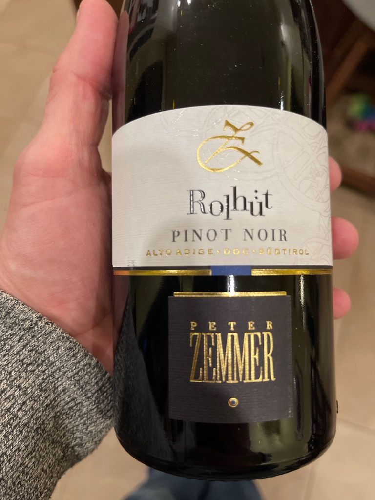 2020 Peter Zemmer Pinot Nero Rolhüt, Italy, Trentino-Alto Adige, Alto ...