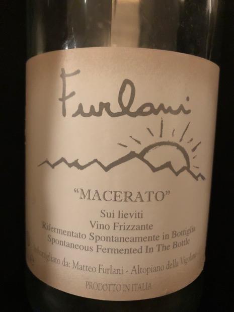 NV Furlani Pinot Grigio Trento Sur Lie Macerato, Italy, Trentino-Alto ...