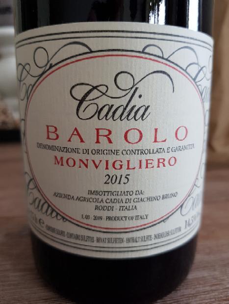 2015 Cadia Barolo Monvigliero, Italy, Piedmont, Langhe, Barolo ...