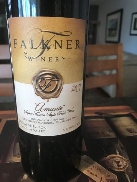 2017 Falkner Winery Amante, USA, California, South Coast, Temecula ...