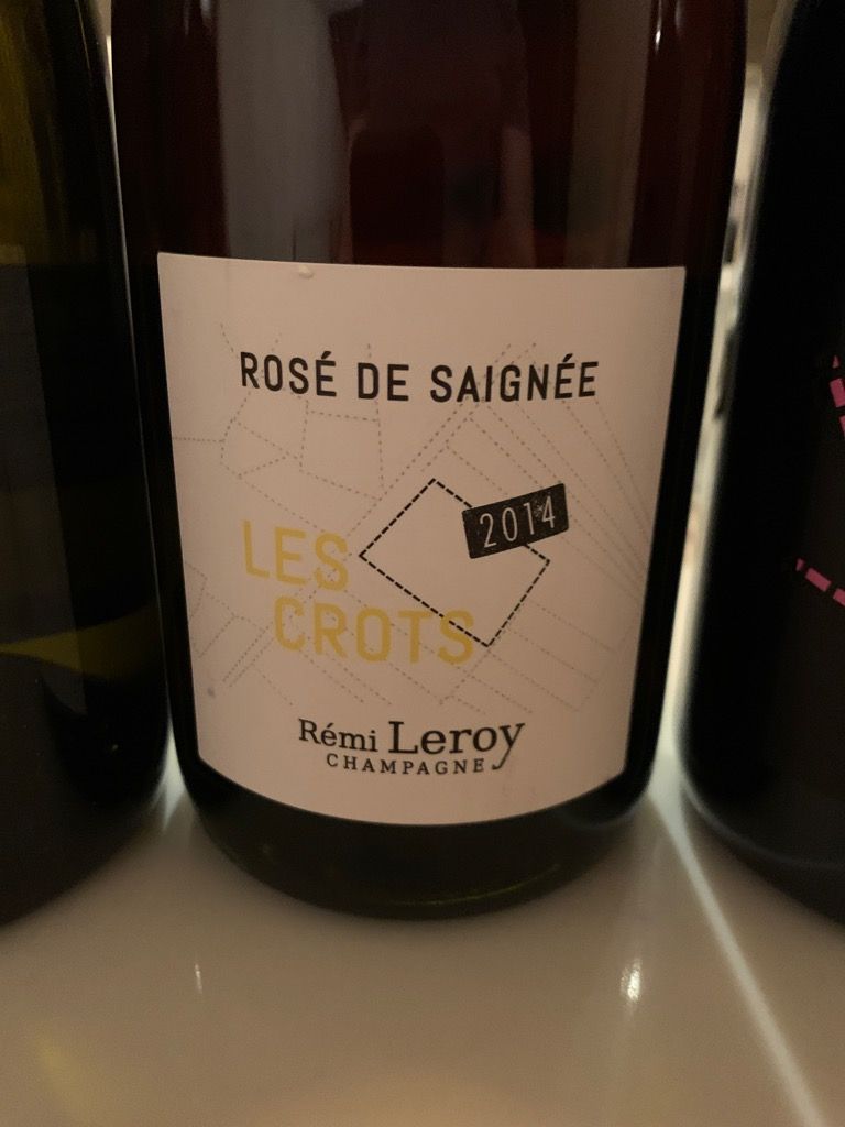 2020 Rémi Leroy Champagne Rosé de Saignée Les Crots, France, Champagne ...