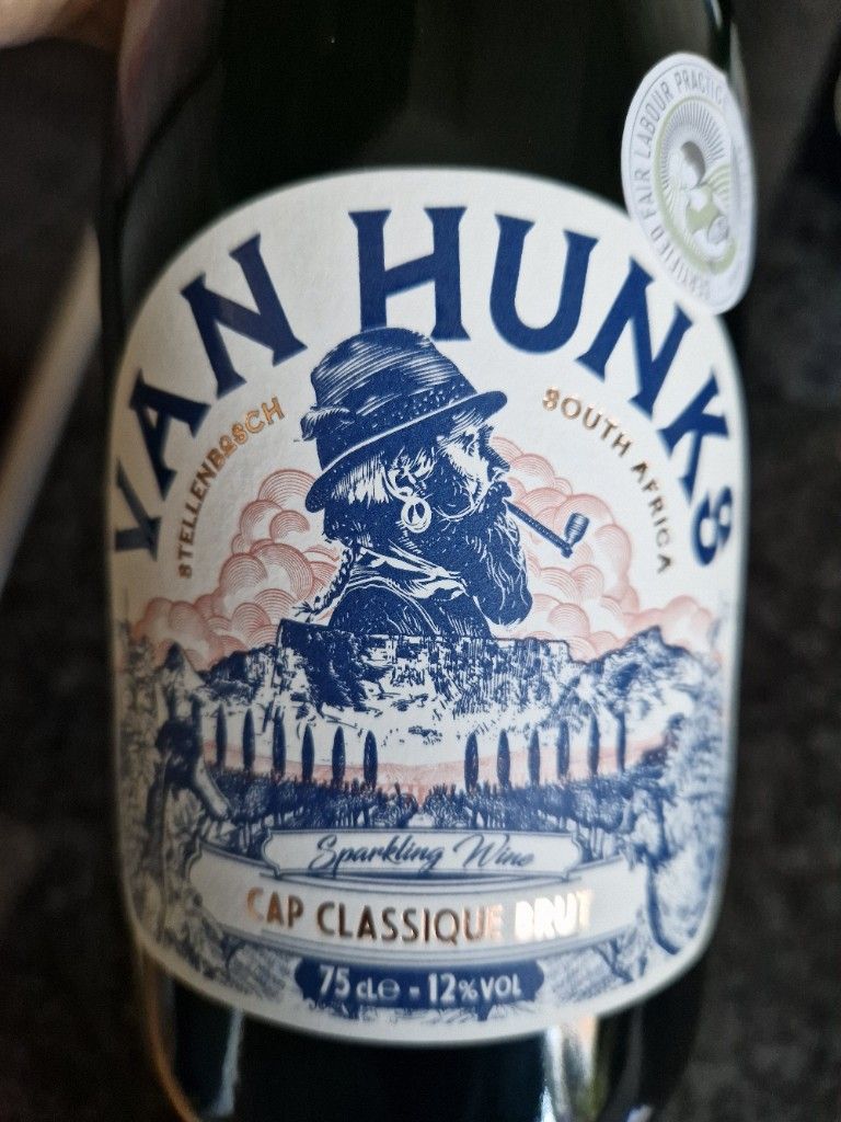 NV Van Hunks Cap Classique Brut, South Africa, Coastal Region ...