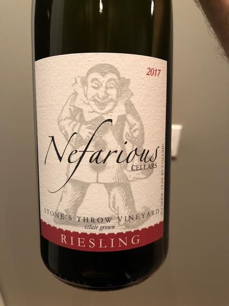 2022 Nefarious Cellars Riesling Stone's Throw Vineyard, USA, Washington ...