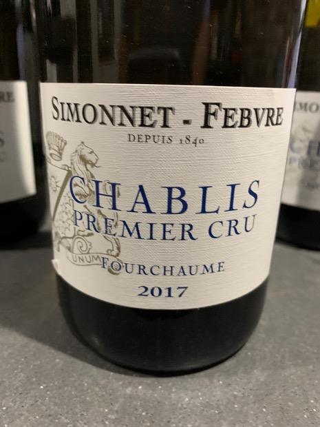 2017 Simonnet-Febvre Chablis 1er Cru Fourchaume, France, Burgundy ...