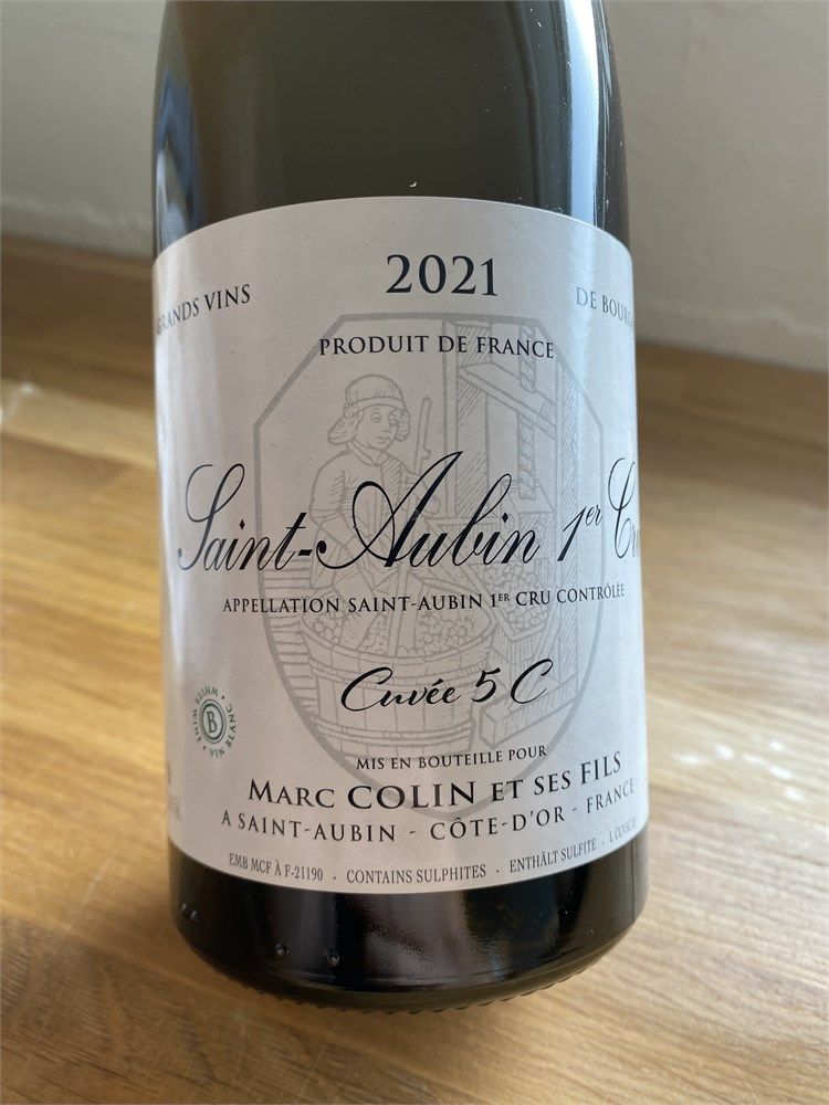 2021 Marc Colin et Fils Saint-Aubin 1er Cru Cuvée 5C, France, Burgundy ...