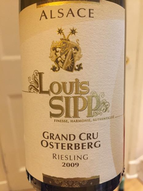 2009 Louis Sipp Riesling Osterberg, France, Alsace, Alsace Grand Cru ...