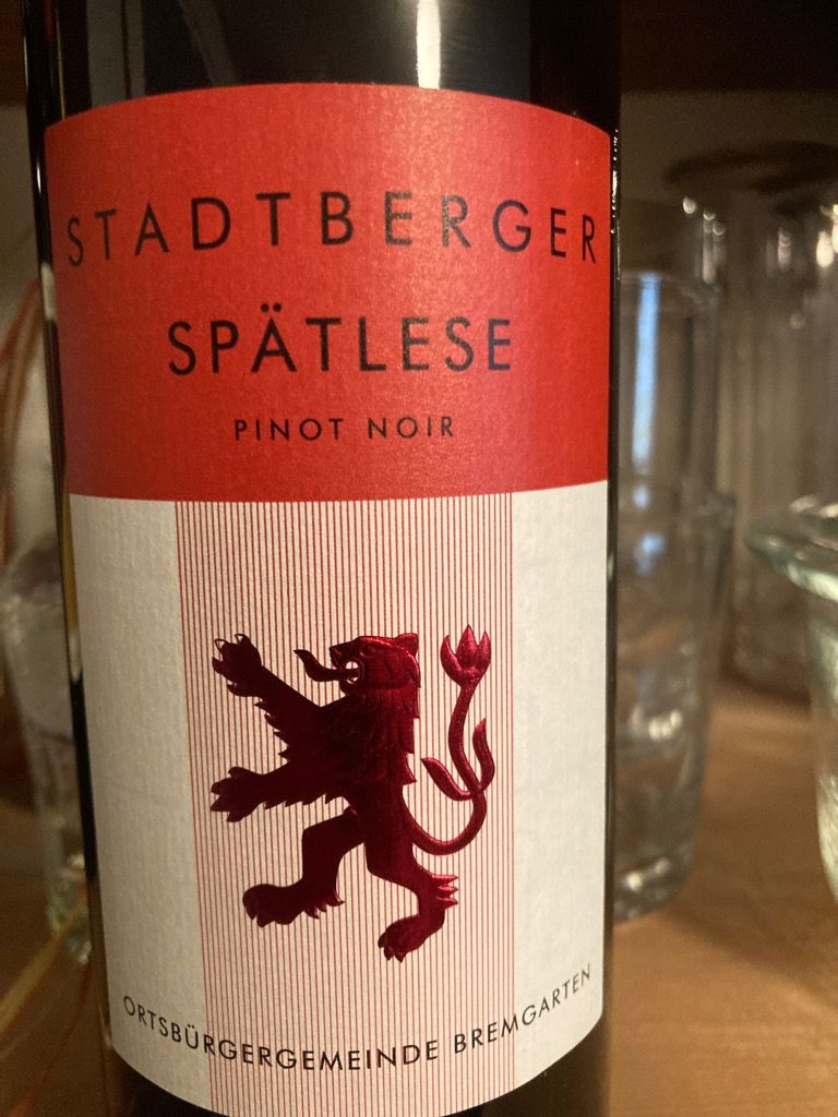 2020 Nauer Weine Pinot Noir Stadtberger Dessert, Switzerland, Eastern ...