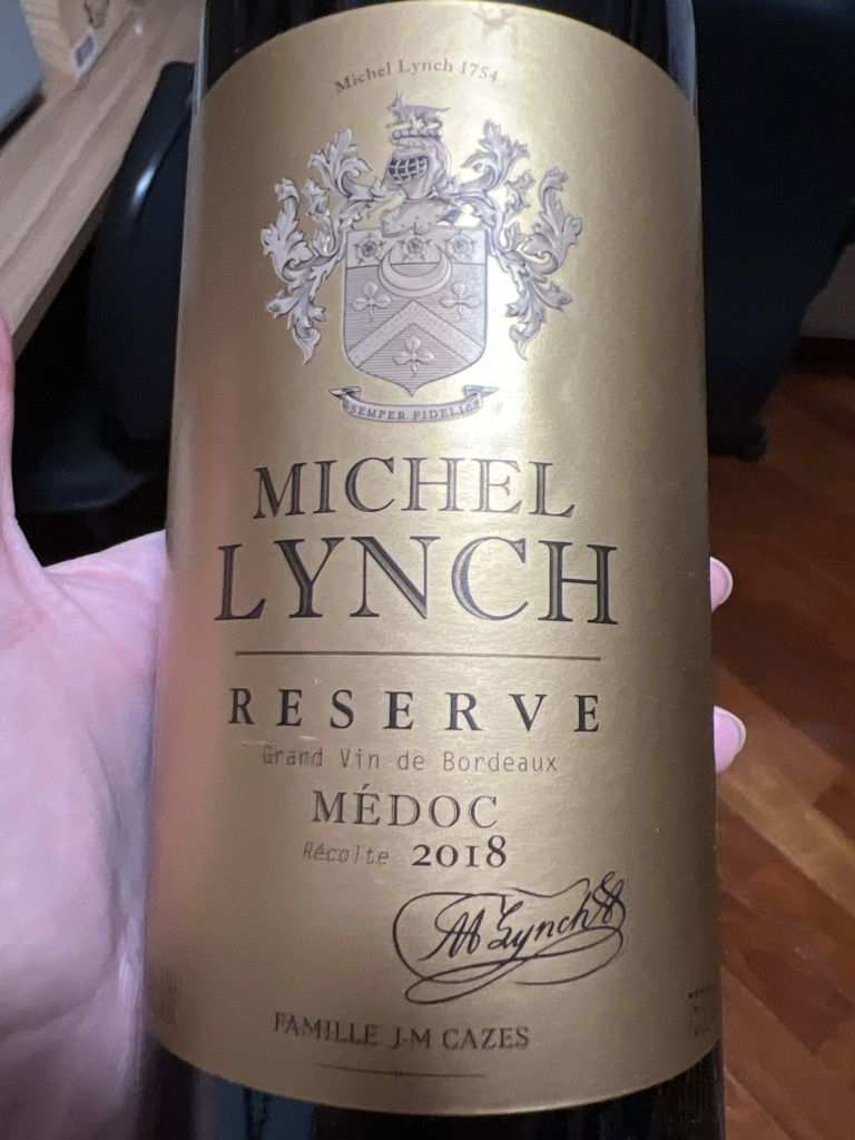 2018 Michel Lynch Médoc Reserve, France, Bordeaux, Médoc - CellarTracker