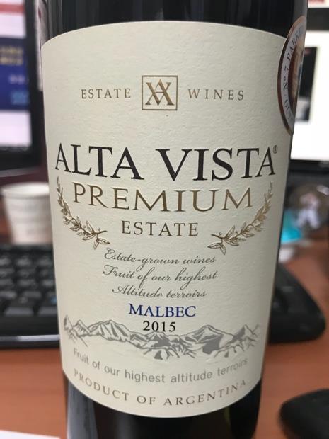 2015 Alta Vista Malbec Premium, Argentina, Mendoza - CellarTracker