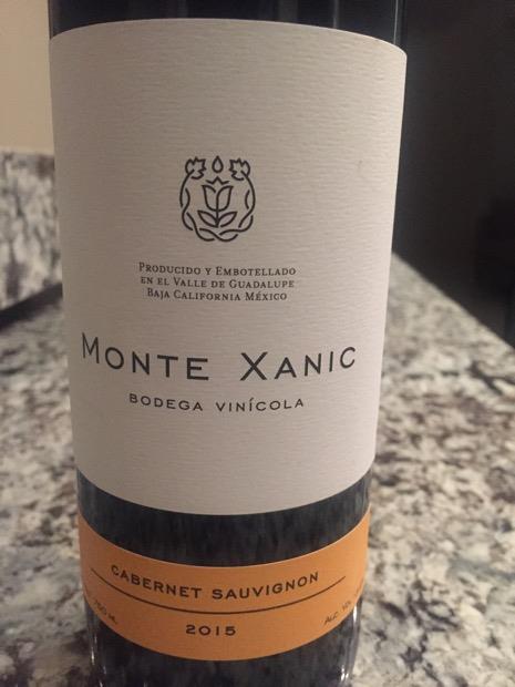 2015 Monte Xanic Cabernet Sauvignon, Mexico, Baja California, Valle de ...