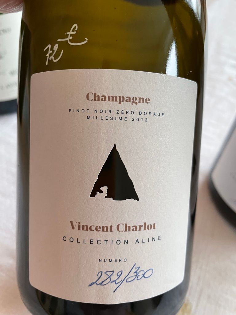2013 Vincent Charlot Champagne Collection Aline Pinot Noir Zéro Dosage ...