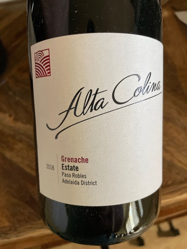 2022 Alta Colina Grenache, USA, California, Central Coast, Paso Robles ...