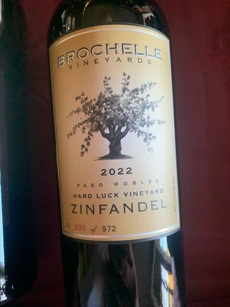 2022 Brochelle Vineyards Zinfandel Hard Luck Vineyard, USA, California ...