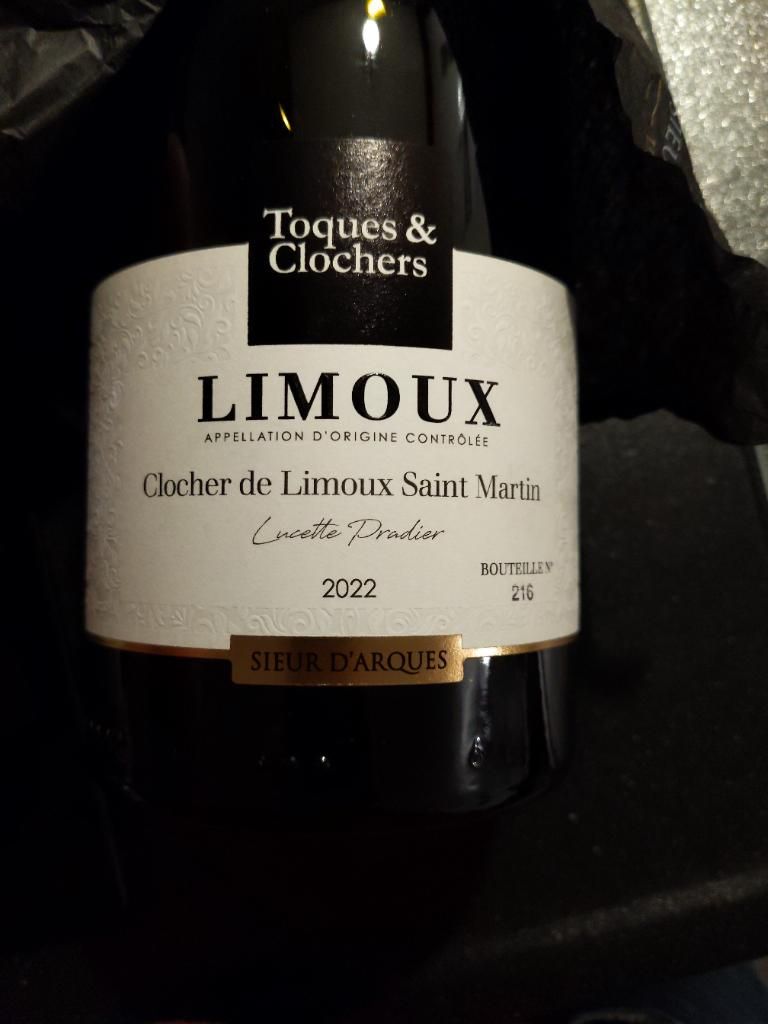 2022 Les Caves du Sieur d'Arques Crémant de Limoux Toques et Clochers, France, Languedoc ...