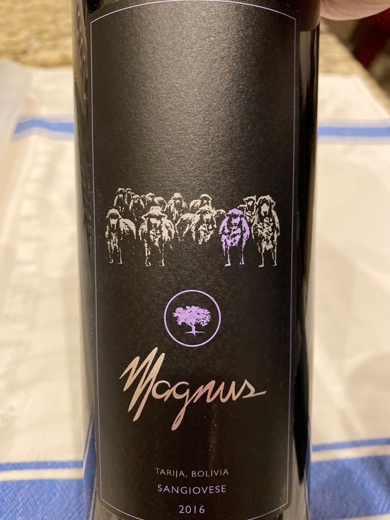 2016 Bodegas Magnus Sangiovese, Bolivia, Tarija - CellarTracker