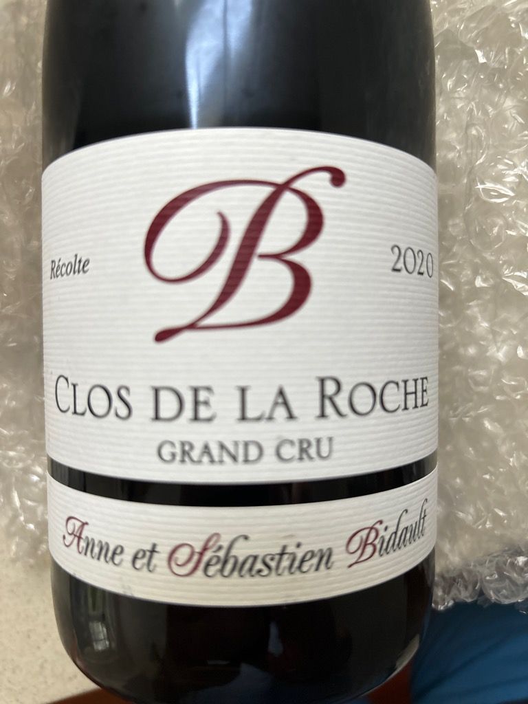 2022 Anne et Sébastien Bidault Clos de la Roche, France, Burgundy, Côte ...