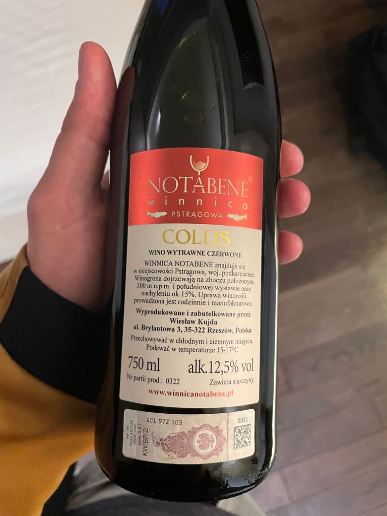 2019 Winnica Notabene Collis, Poland, Podkarpackie - CellarTracker