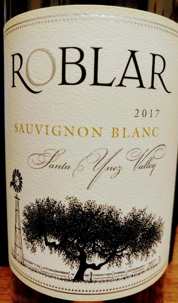 2017 Roblar Sauvignon Blanc, USA, California, Central Coast, Santa Ynez ...