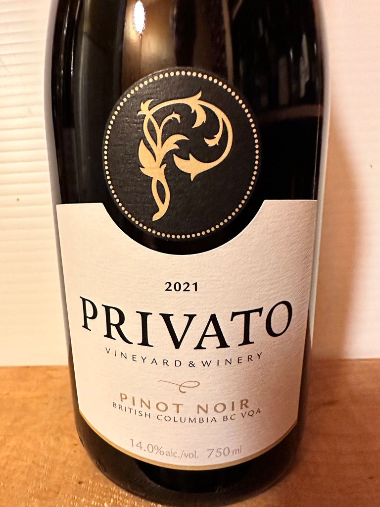 2021 Privato Pinot Noir, Canada, British Columbia, Okanagan Valley ...