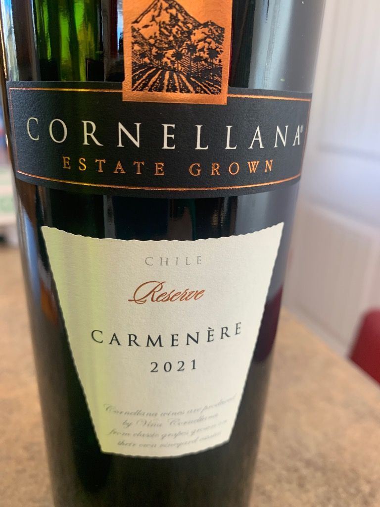 2021 Cornellana Carménère Barrel Reserve, Chile, Rapel Valley ...
