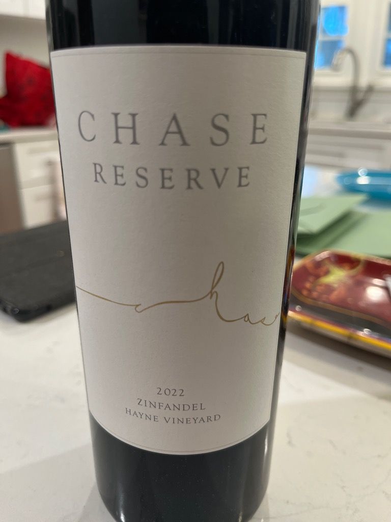 2022 Chase Zinfandel Reserve Hayne Vineyard, USA, California, Napa ...